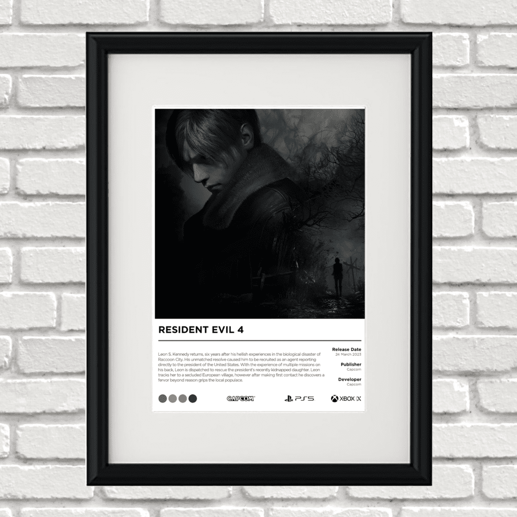 Resident Evil 4 Remake - Custom A4 Video Game-Inspired Print
